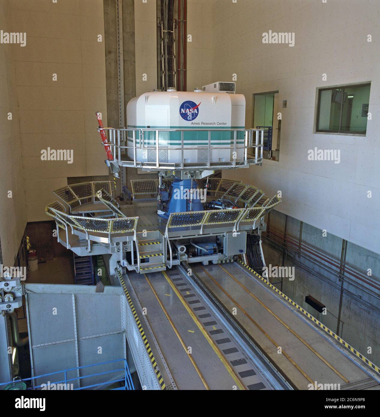 Exterior view of the VMS (Vertical Motion Simulator) T-cab Stock Photo ...