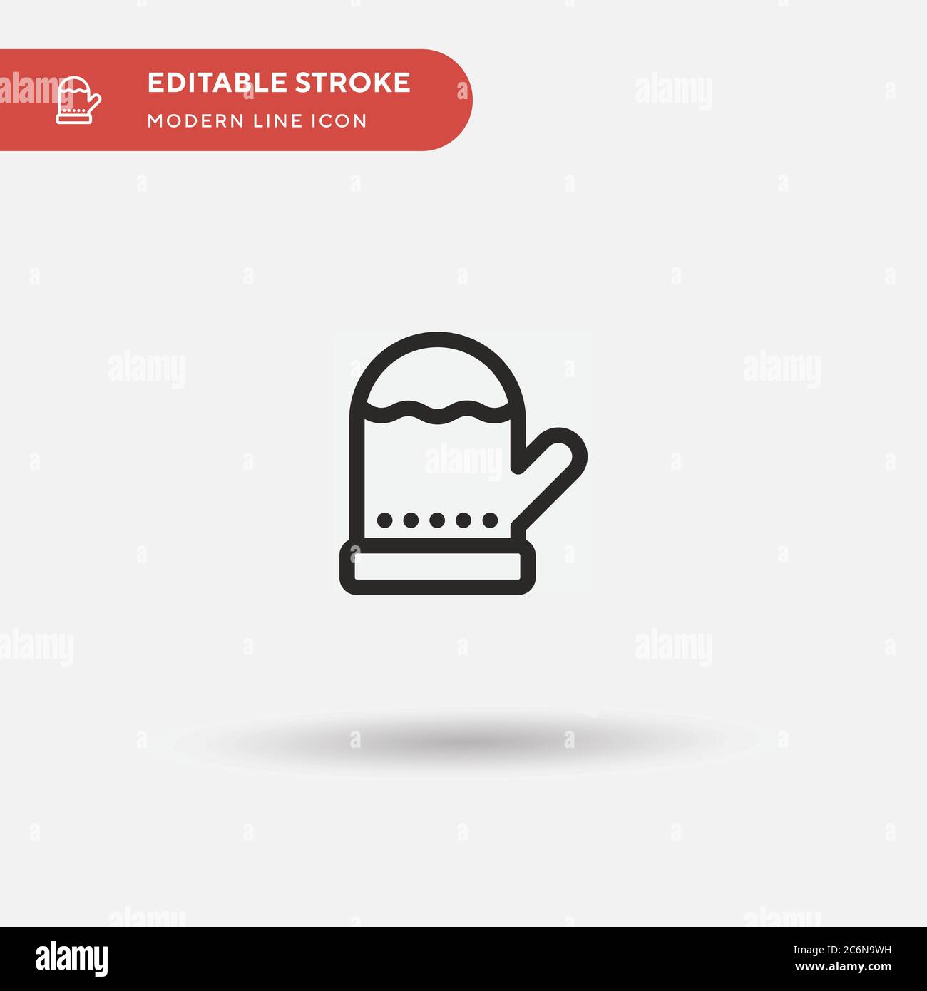 Mitten Simple vector icon. Illustration symbol design template for web ...