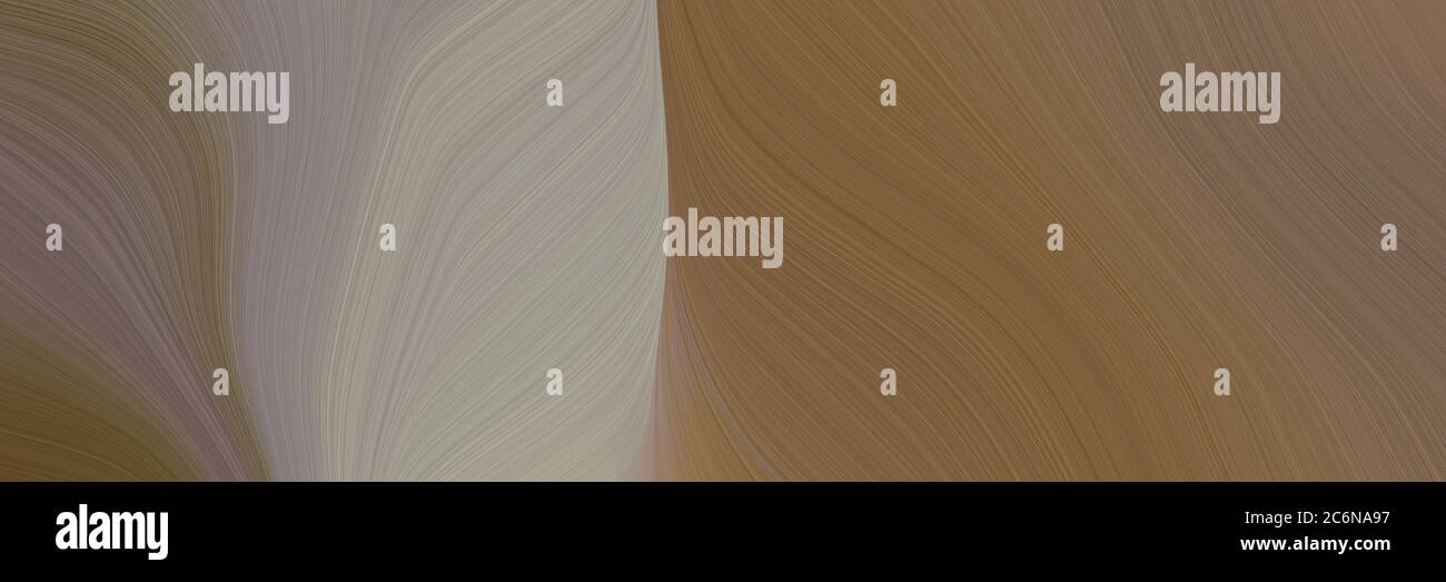 abstract flowing horizontal banner with pastel brown, rosy brown and ...