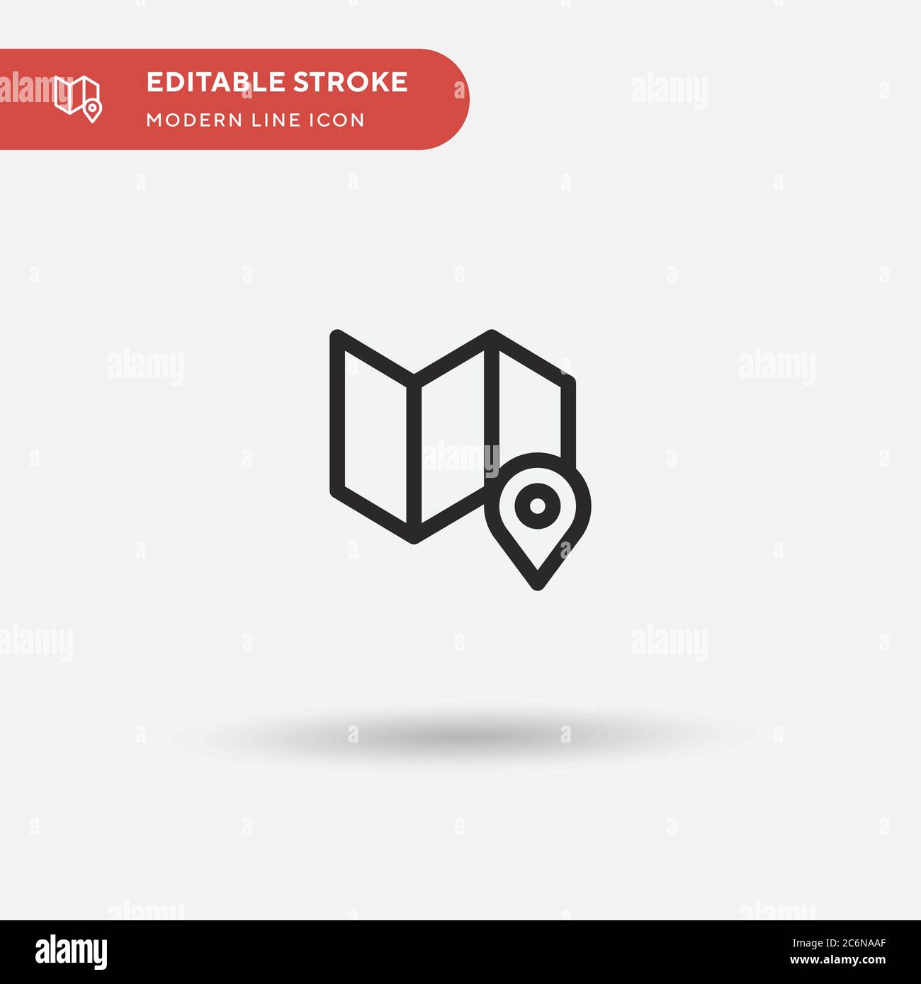 Map Simple vector icon. Illustration symbol design template for web ...