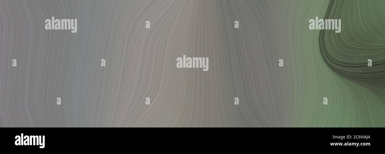 abstract flowing horizontal banner with gray gray, dark slate gray and ...