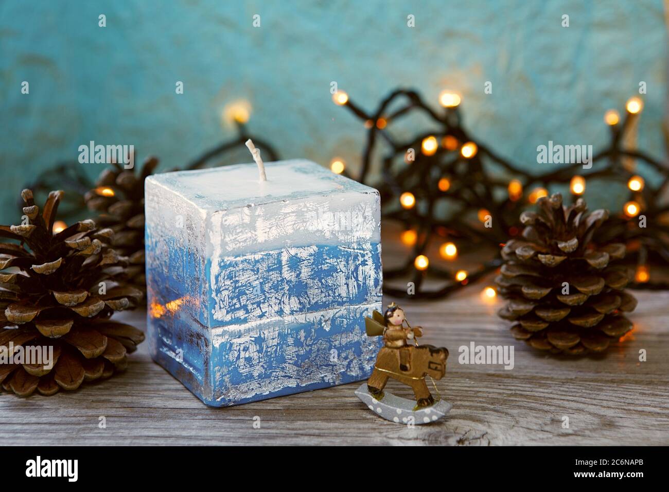 Decorative Handmade candles in the shape of a cube Stock Photo - Alamy
