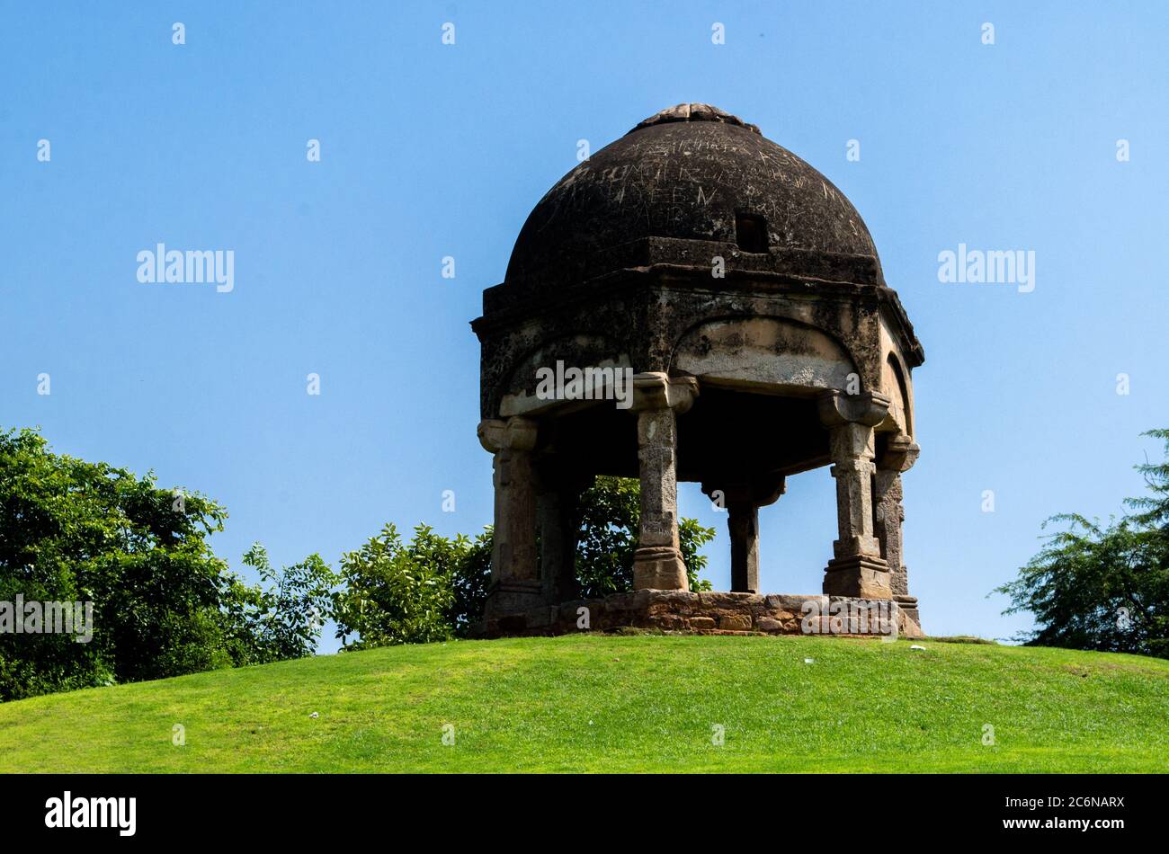 Watch Tower in Tomb of Mughal king in India Stock Photo - Alamy