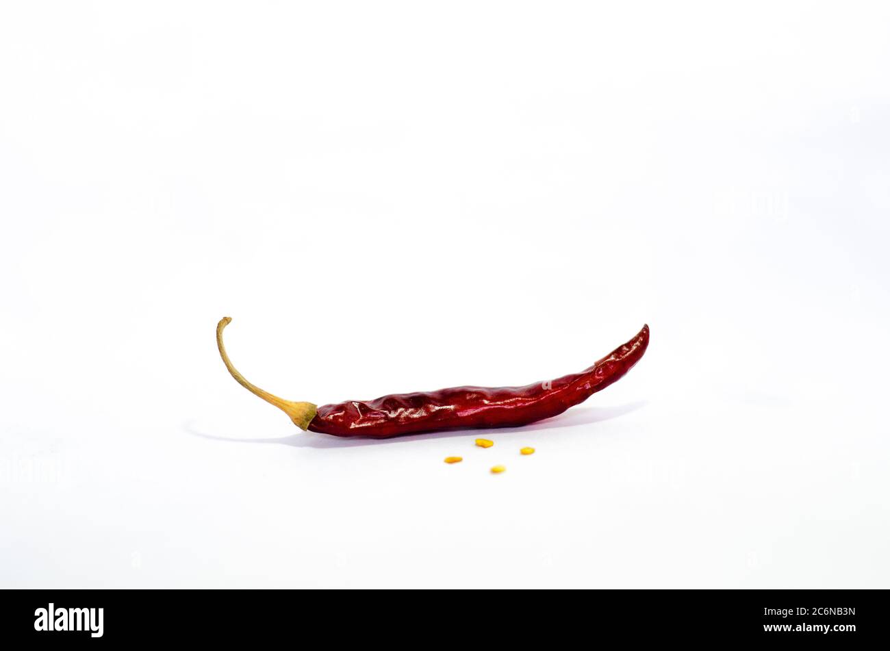 Red Dried Chilli with seeds Stock Photo - Alamy