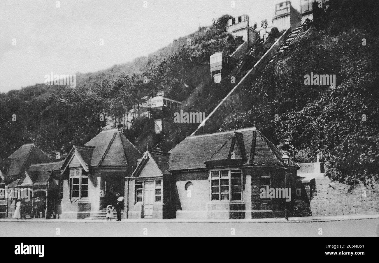 Folkstone lift postcard ca. 1920s Stock Photo - Alamy