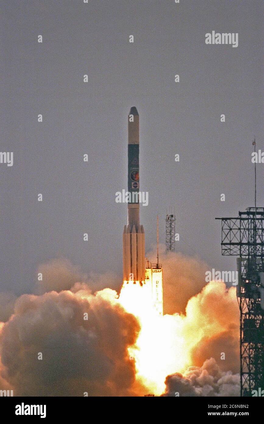 A Boeing Delta II expendable launch vehicle lifts off with NASA’s ...