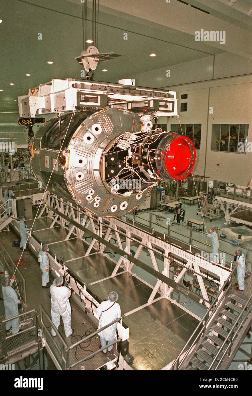 In the Space Station Processing Facility (SSPF), the Unity connecting ...