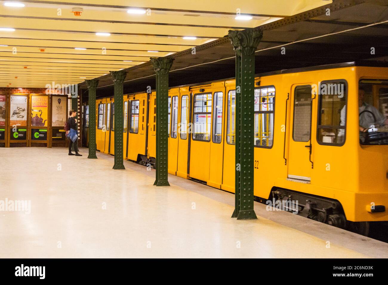 Budapest, Hungary - September 12. 2019: Subway Line 1. It is the oldest ...