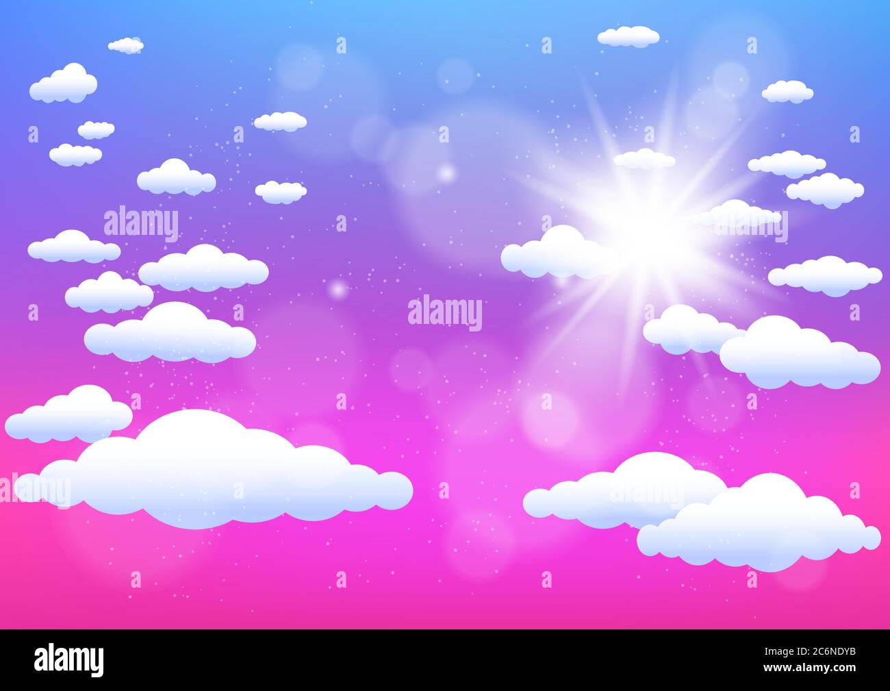Pink red sunset clouds Stock Vector Images - Alamy