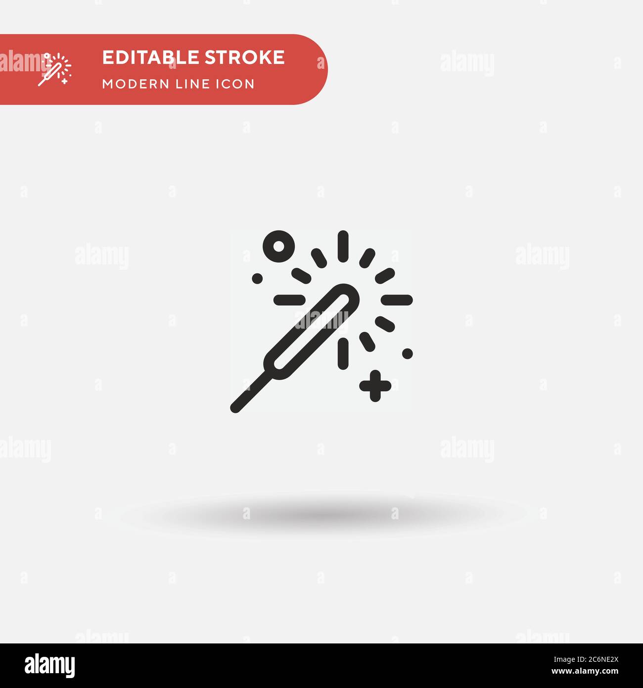 Sparkler Simple vector icon. Illustration symbol design template for ...