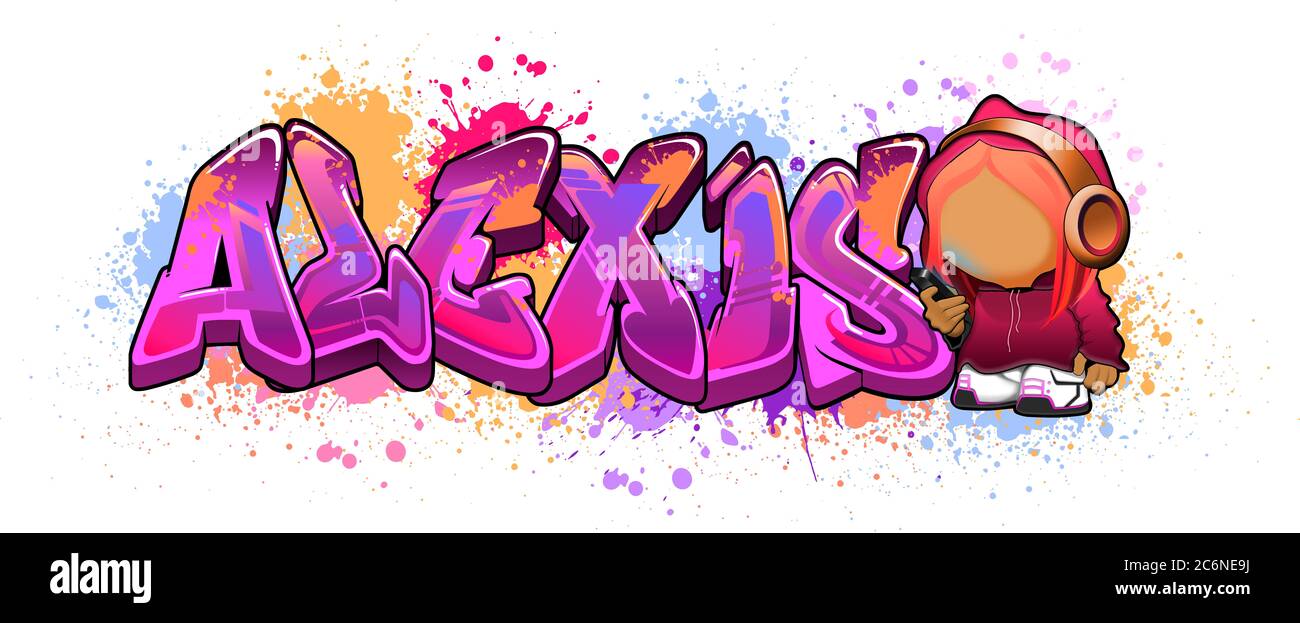 Alex In Graffiti Letters