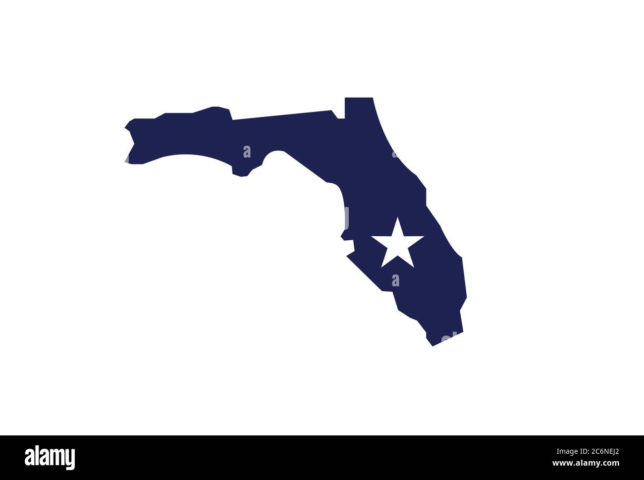 Florida map outline U.S. state vector illustration Stock Vector Image ...