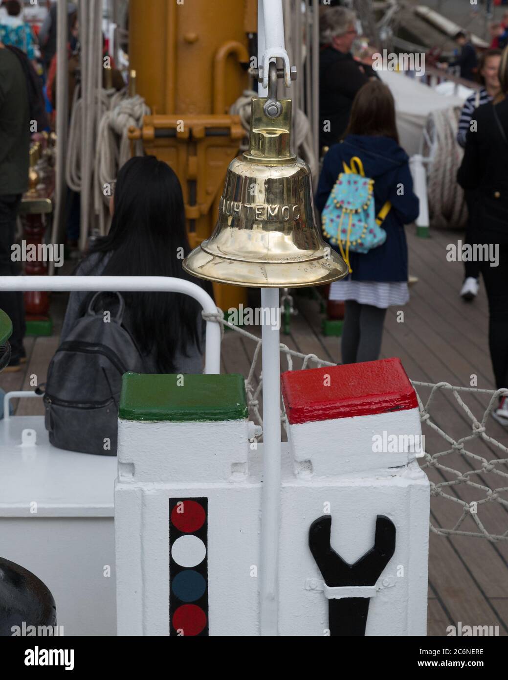 DUBLIN, IRELAND - SEP 08 2019: Mexican sailing ship ARM Cuauhtemoc in ...