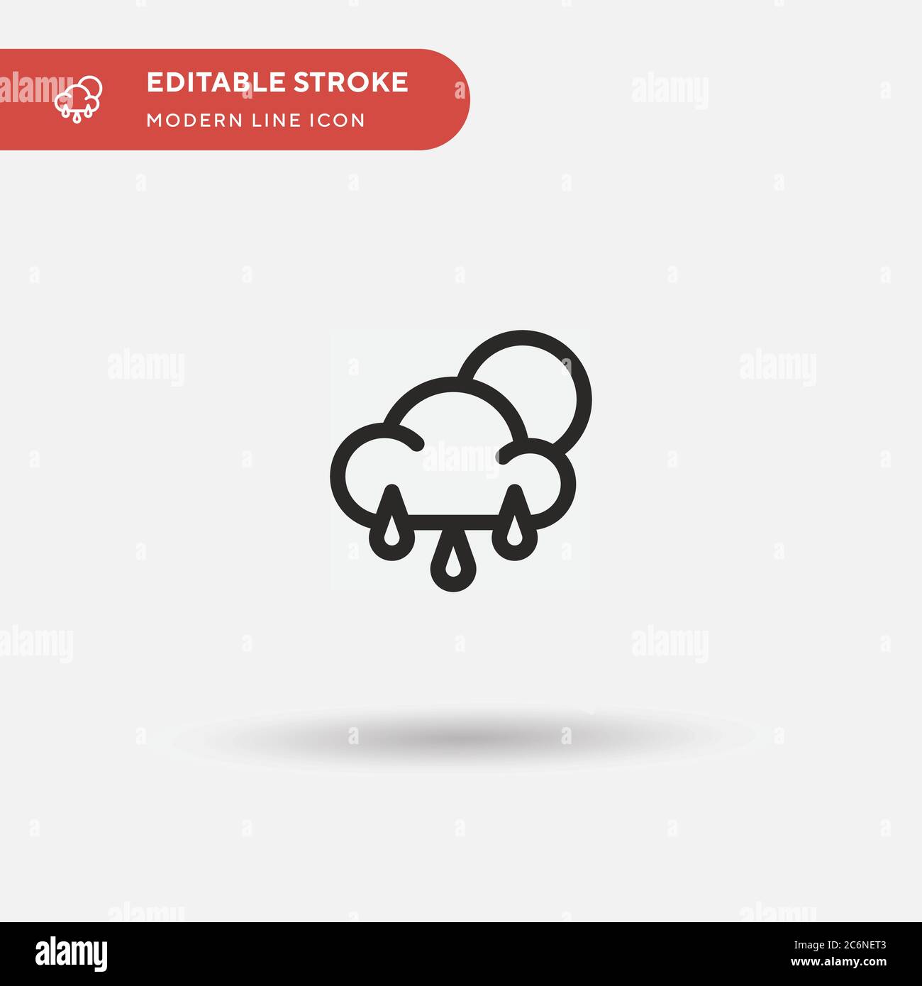 Rain Simple vector icon. Illustration symbol design template for web ...