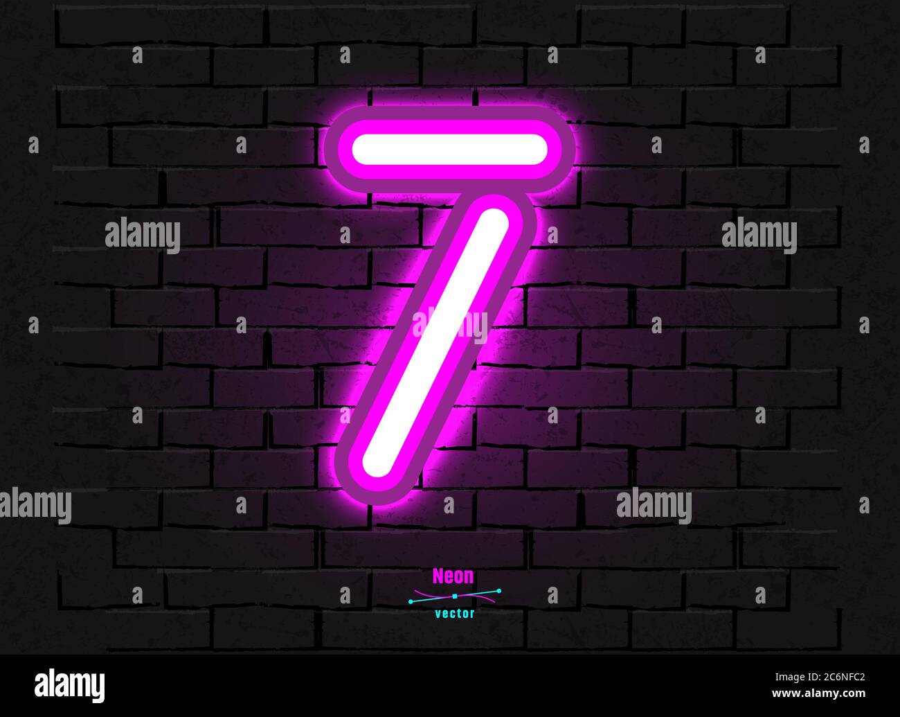 Vector Neon Digit Stock Vector Image & Art - Alamy