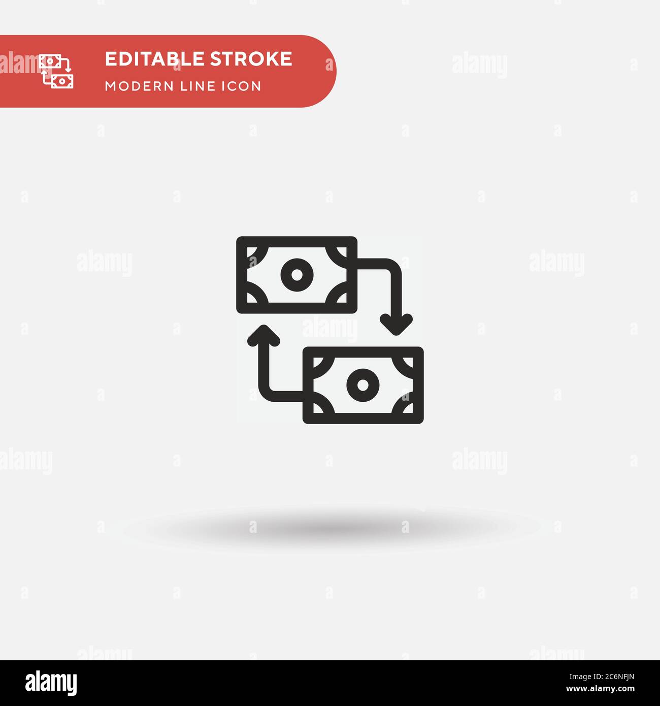 Exchange Simple vector icon. Illustration symbol design template for ...