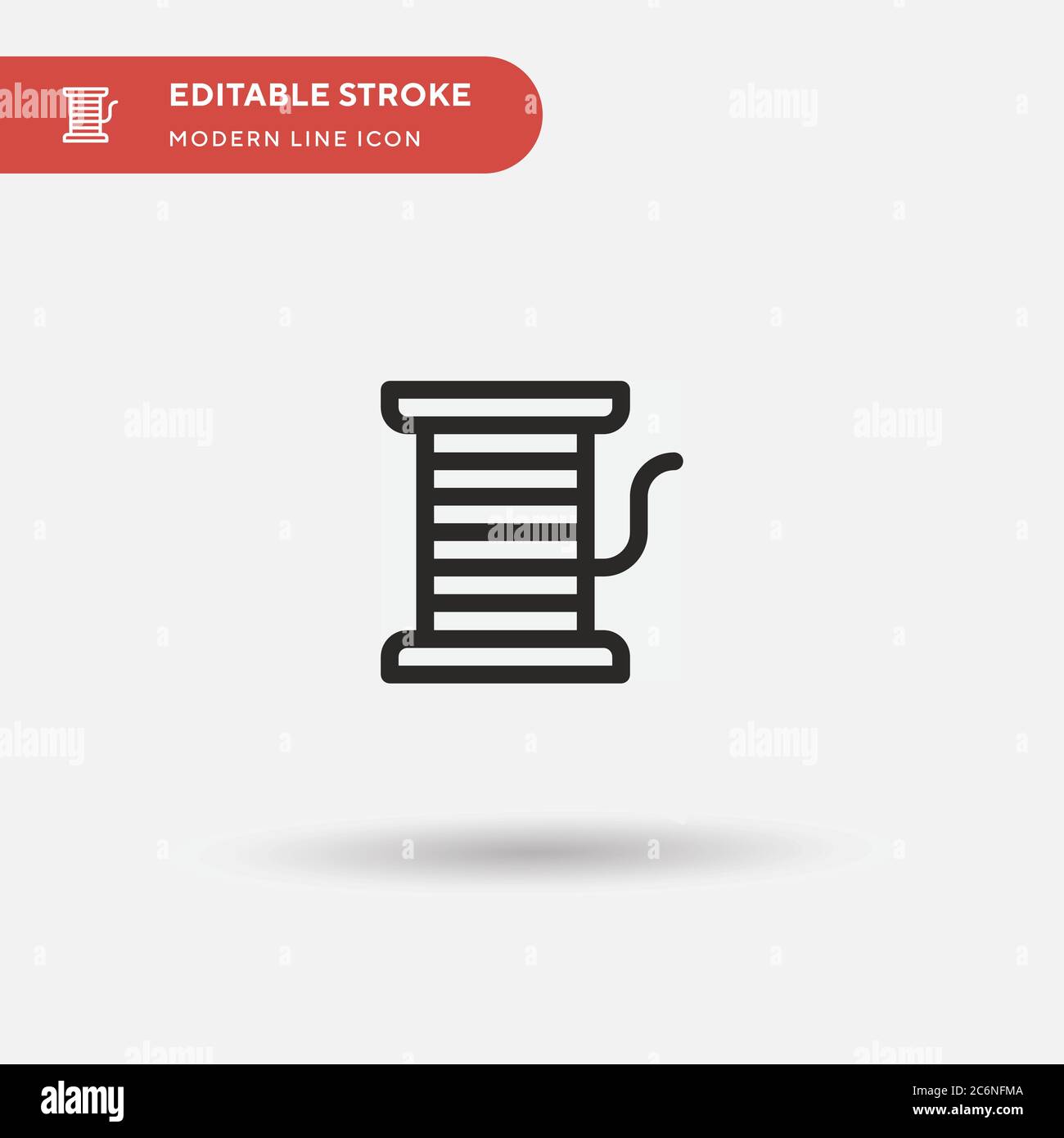 Copper Wire Simple vector icon. Illustration symbol design template for ...