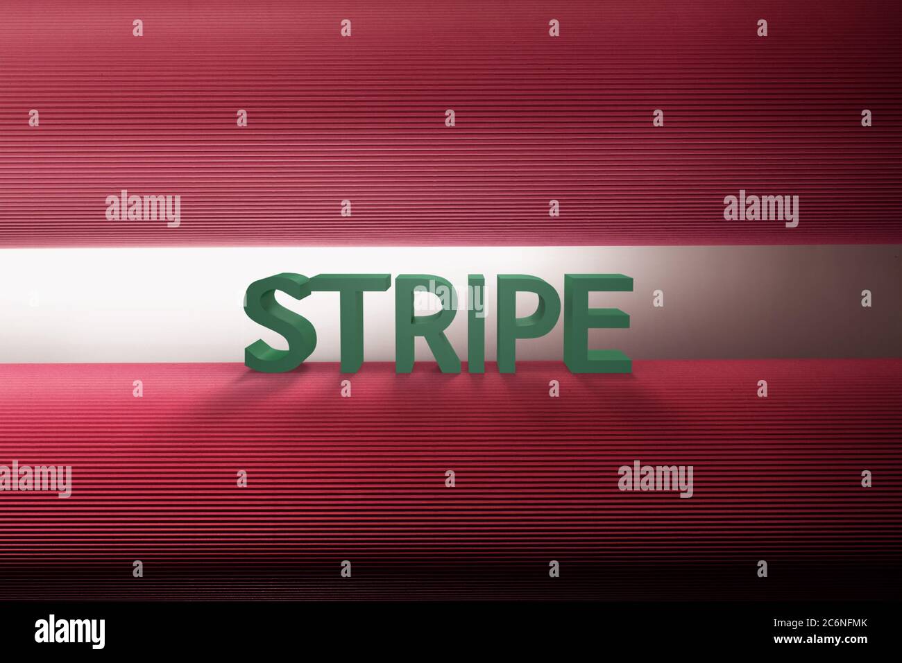 Alphabet stripe word block with stripe background. 3D rendering Stock ...