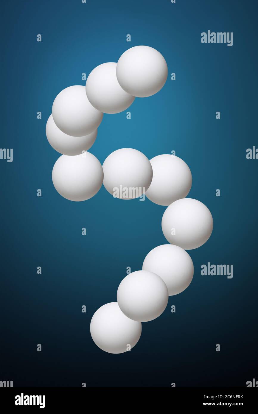 a dna model made of ping-pong balls Stock Photo - Alamy