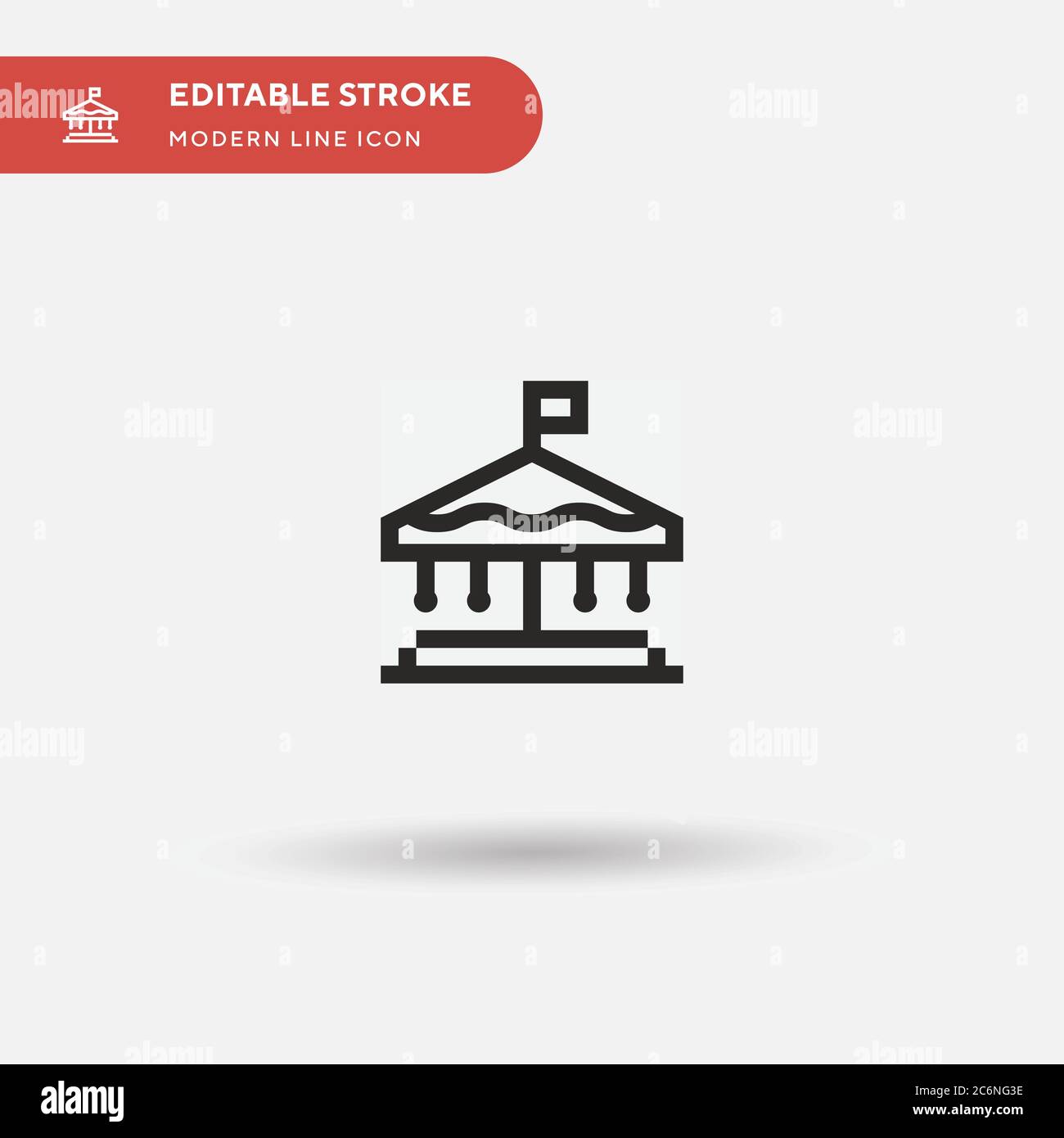 Carousel Simple vector icon. Illustration symbol design template for ...