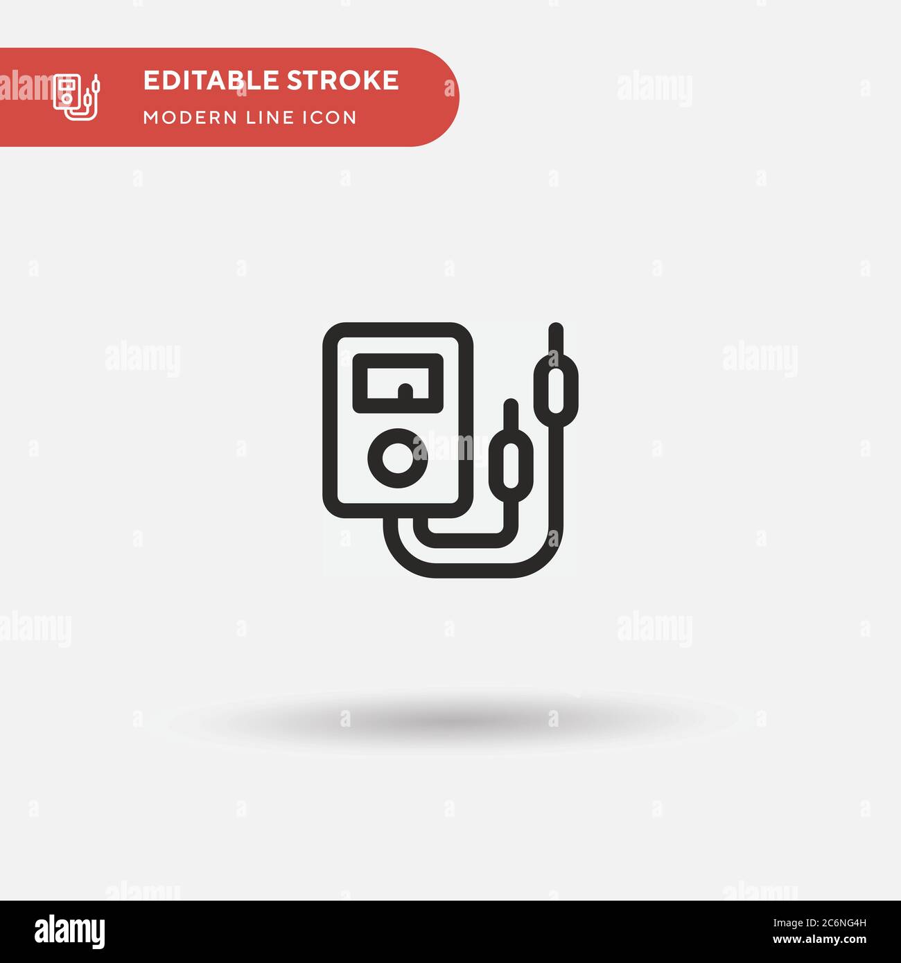 Multimeter Simple vector icon. Illustration symbol design template for ...