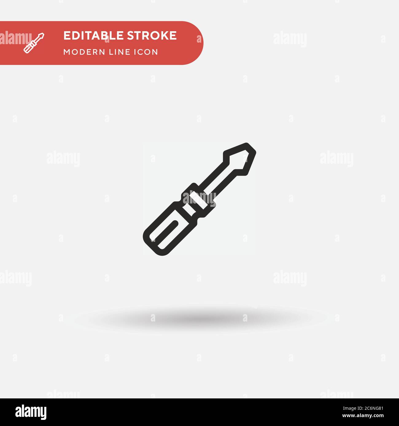 Screwdriver Simple vector icon. Illustration symbol design template for ...