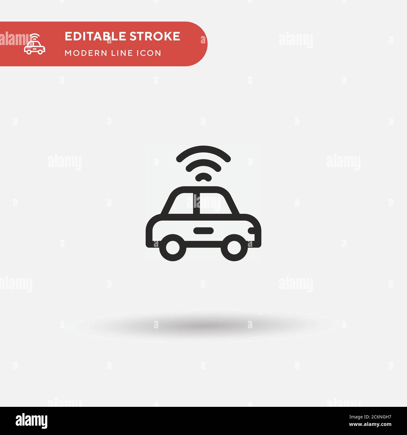 Driverless Car Simple vector icon. Illustration symbol design template ...