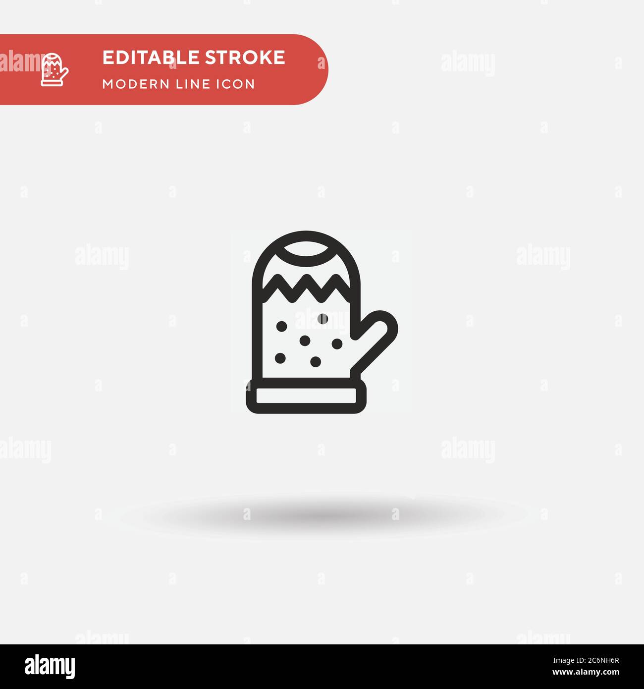 Mitten Simple vector icon. Illustration symbol design template for web ...