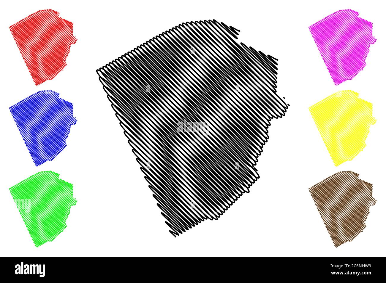 Laurens vector outline map Cut Out Stock Images & Pictures - Alamy