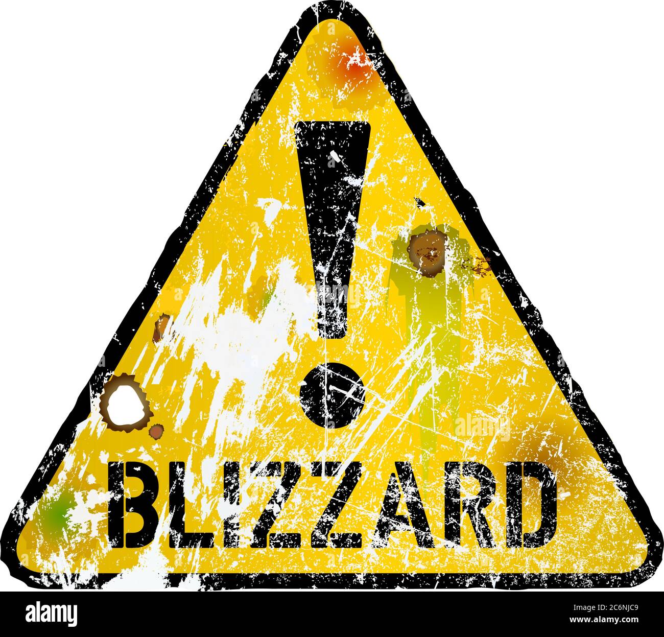 winter warning sign, vector illustration, fictional artwork Stock ...