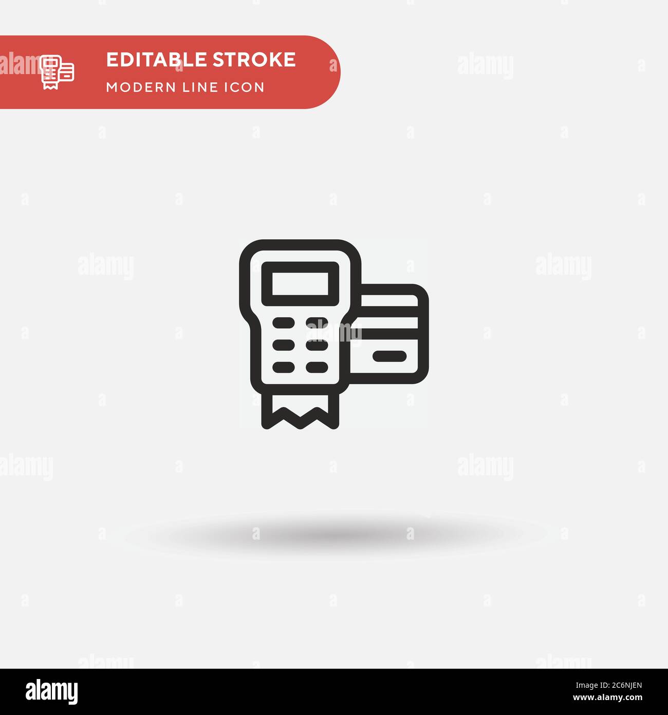 Point Of Service Simple vector icon. Illustration symbol design ...