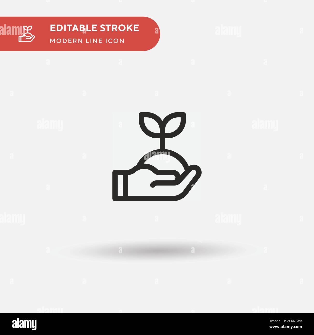 Sprout Simple vector icon. Illustration symbol design template for web ...
