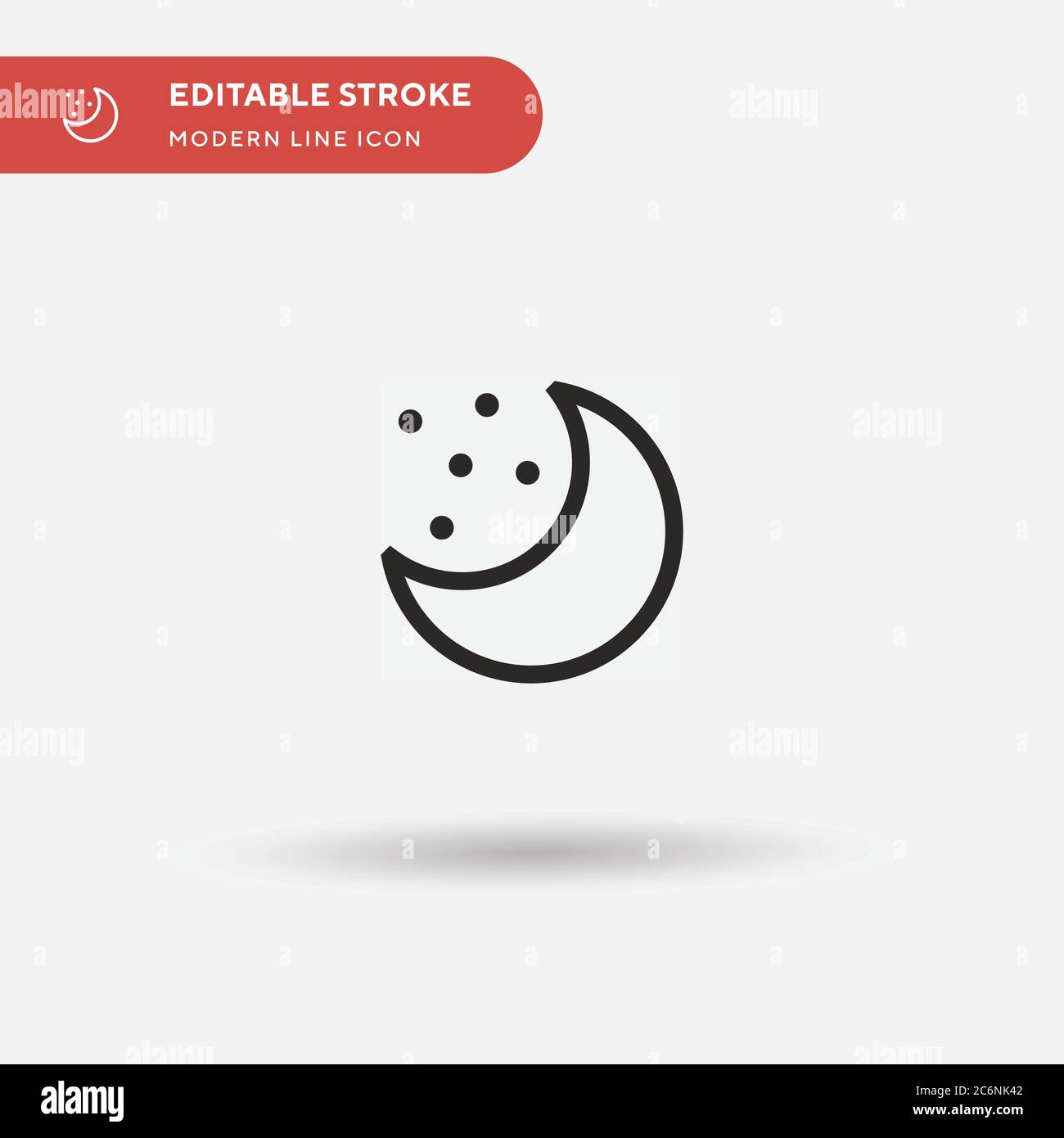 Night Simple vector icon. Illustration symbol design template for web ...
