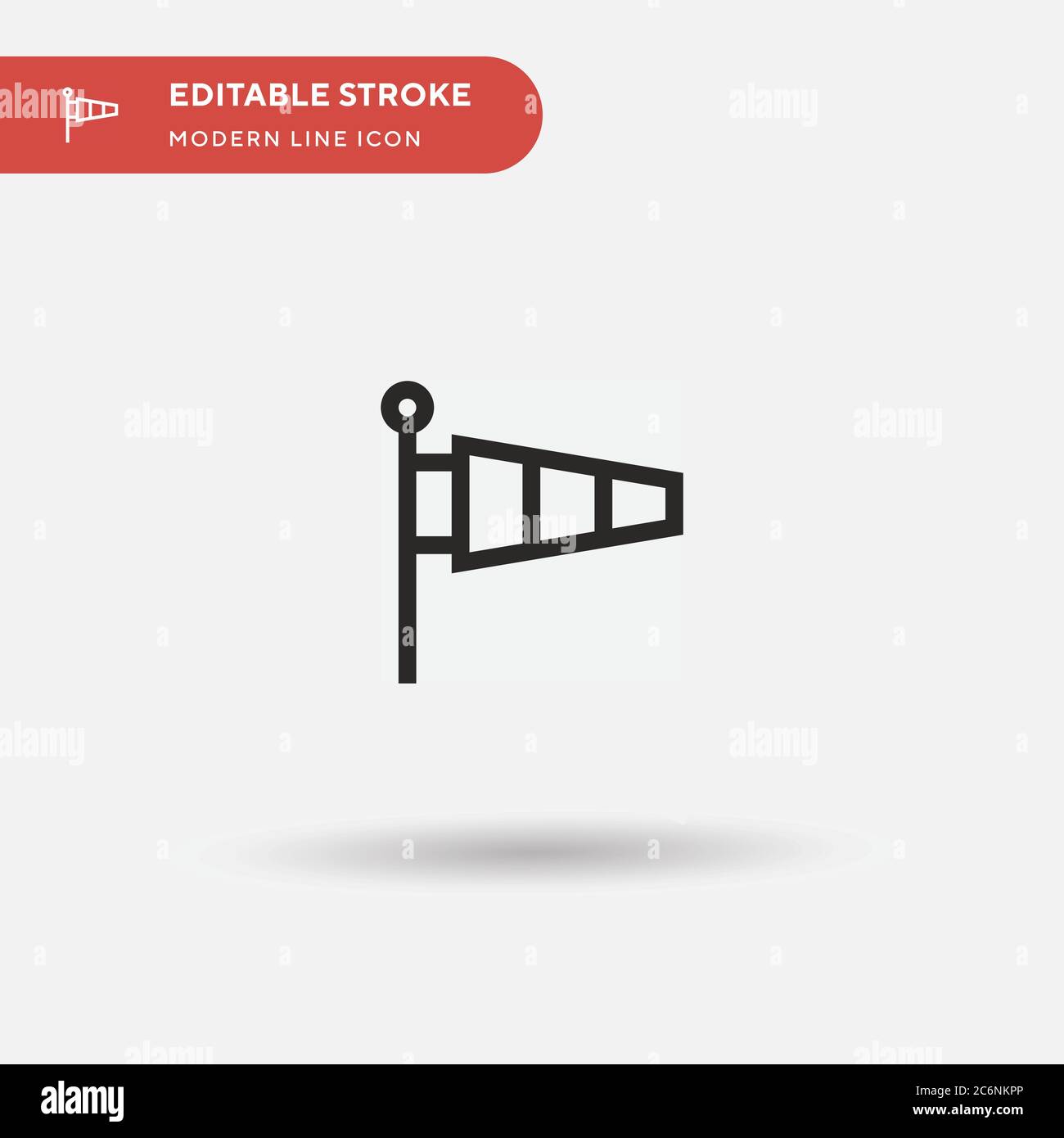 Wind Sign Simple vector icon. Illustration symbol design template for ...