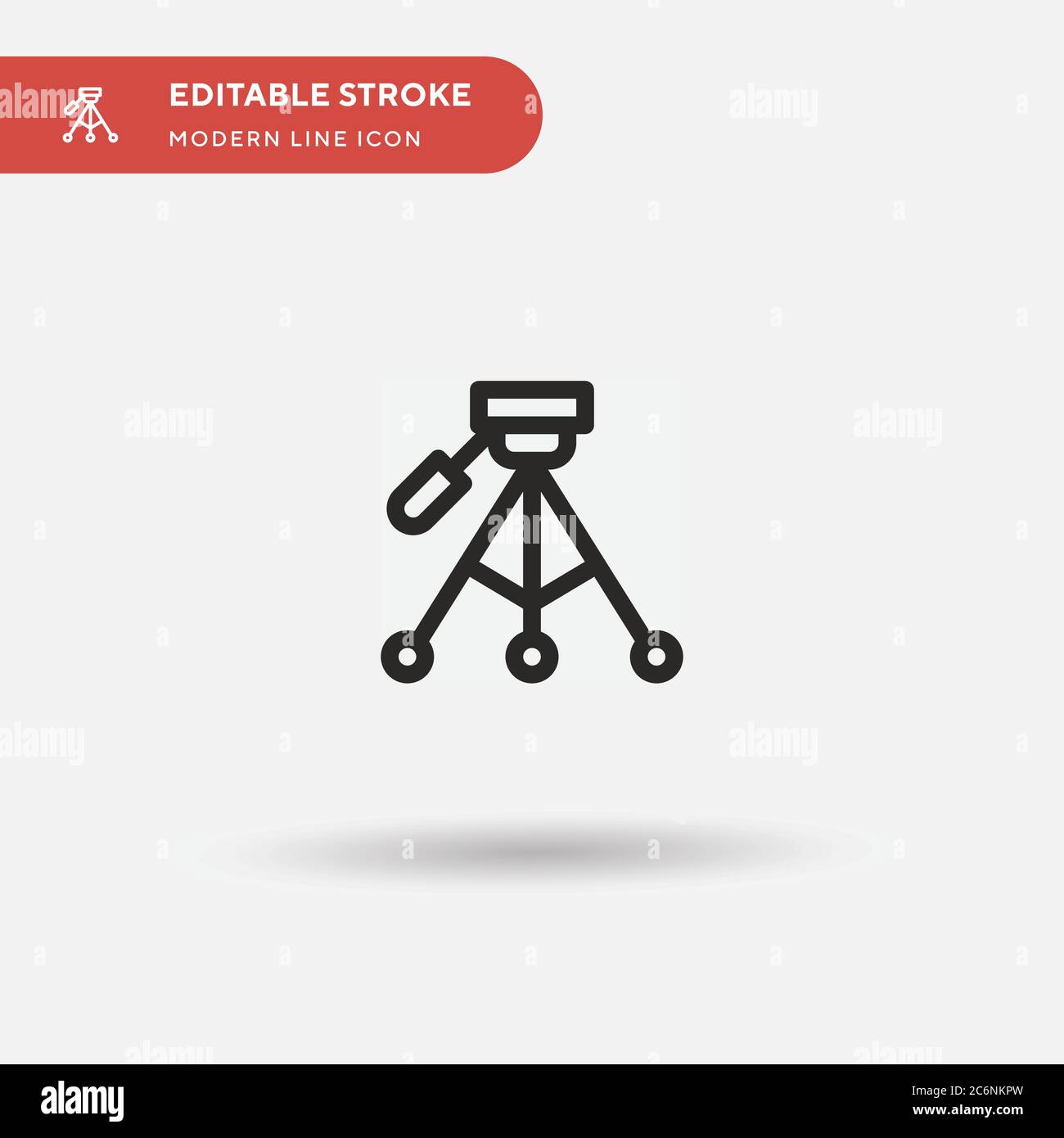 Tripod Simple vector icon. Illustration symbol design template for web ...