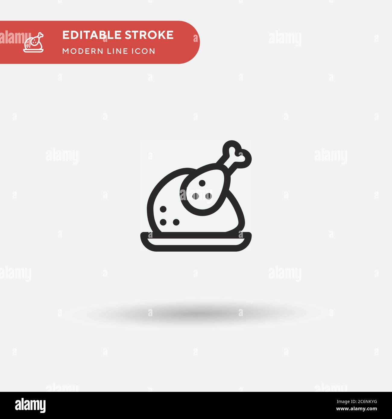 Turkey Simple vector icon. Illustration symbol design template for web ...