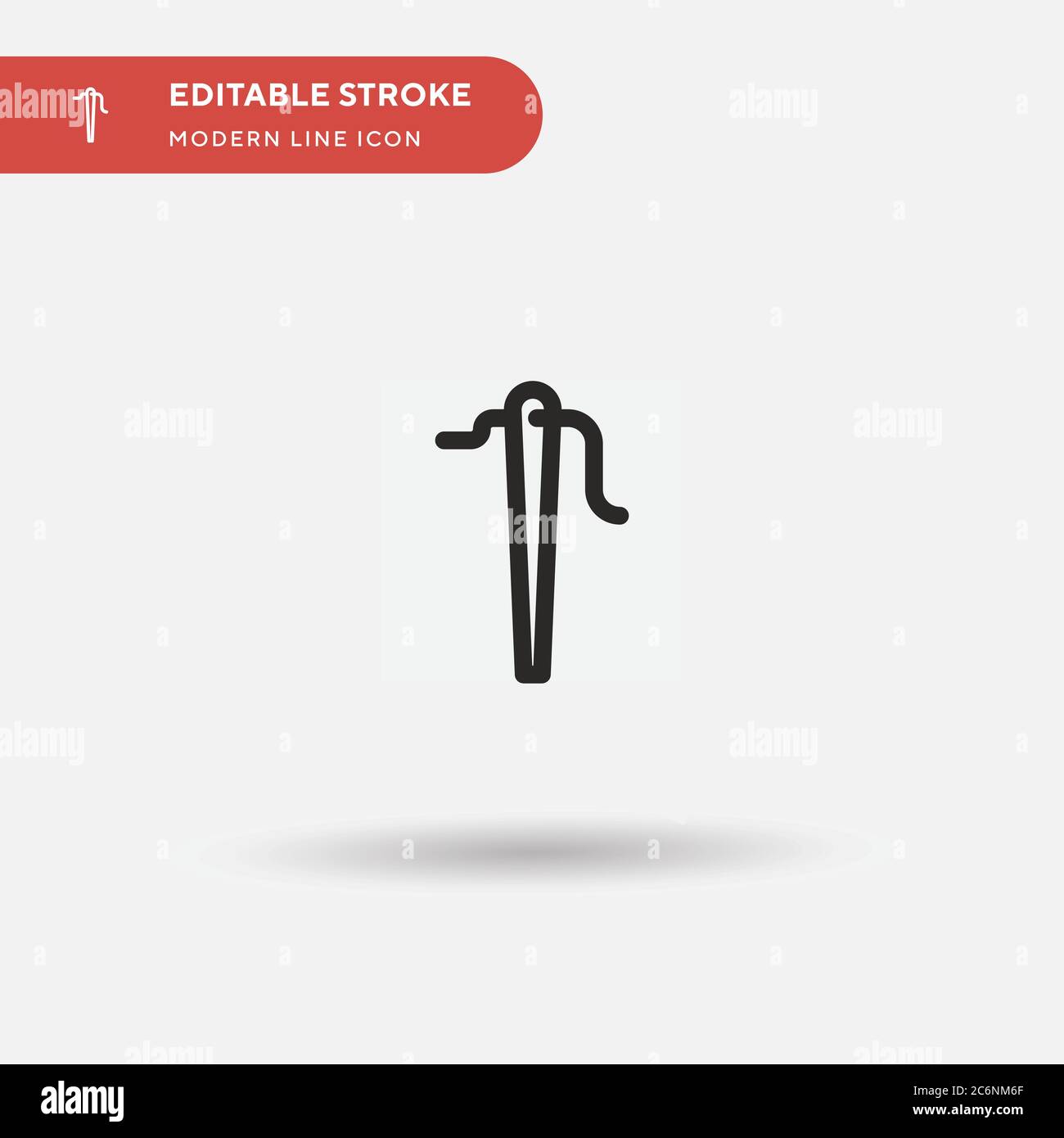 Needle Simple vector icon. Illustration symbol design template for web ...