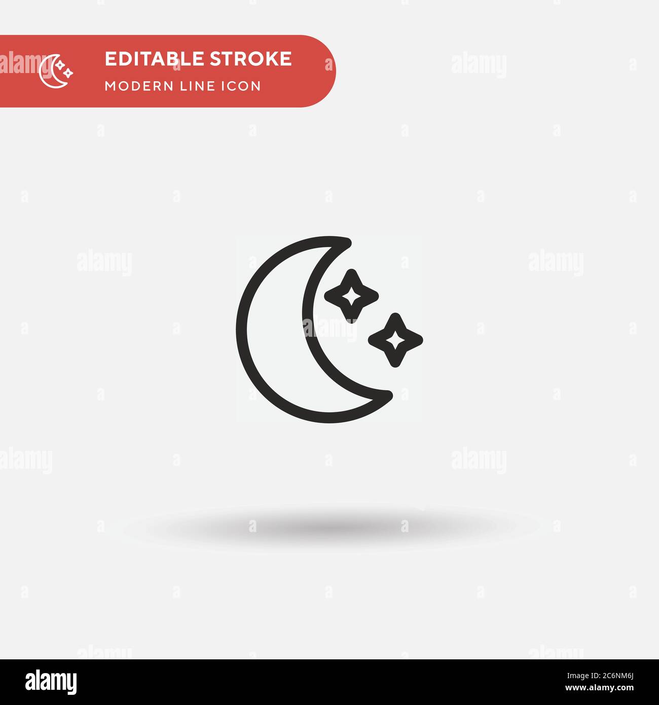 Moon Simple vector icon. Illustration symbol design template for web ...
