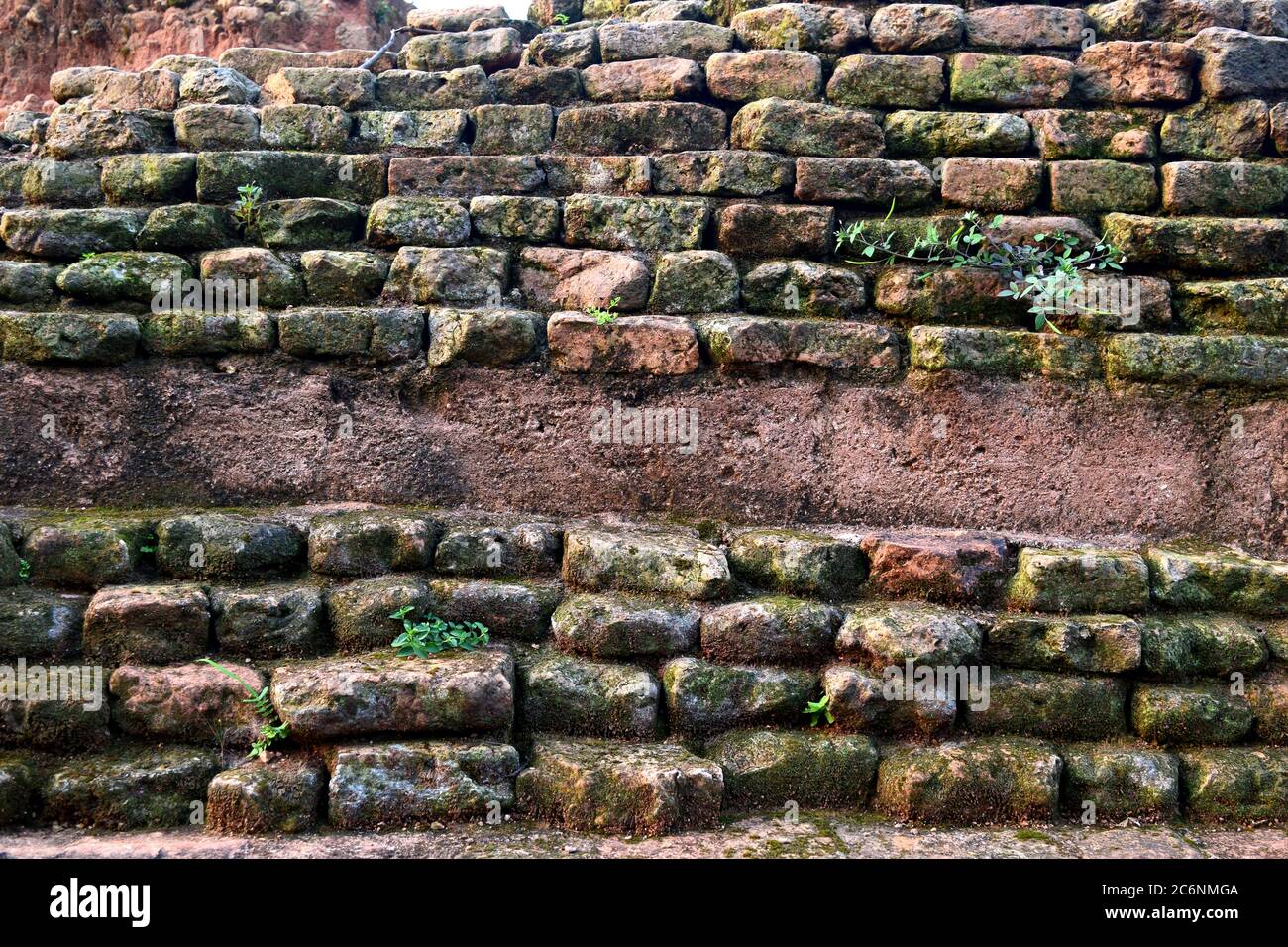 Ancient Bricks wall structure Stock Photo - Alamy