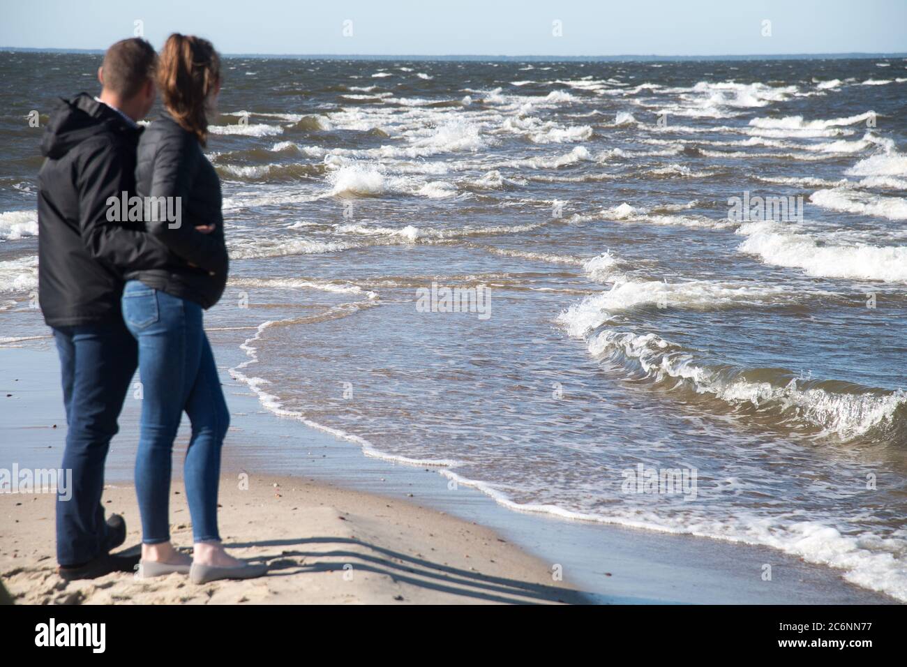Sandy Cypel Rewski on Zatoka Pucka (Bay of Puck) in Rewa, Poland May ...