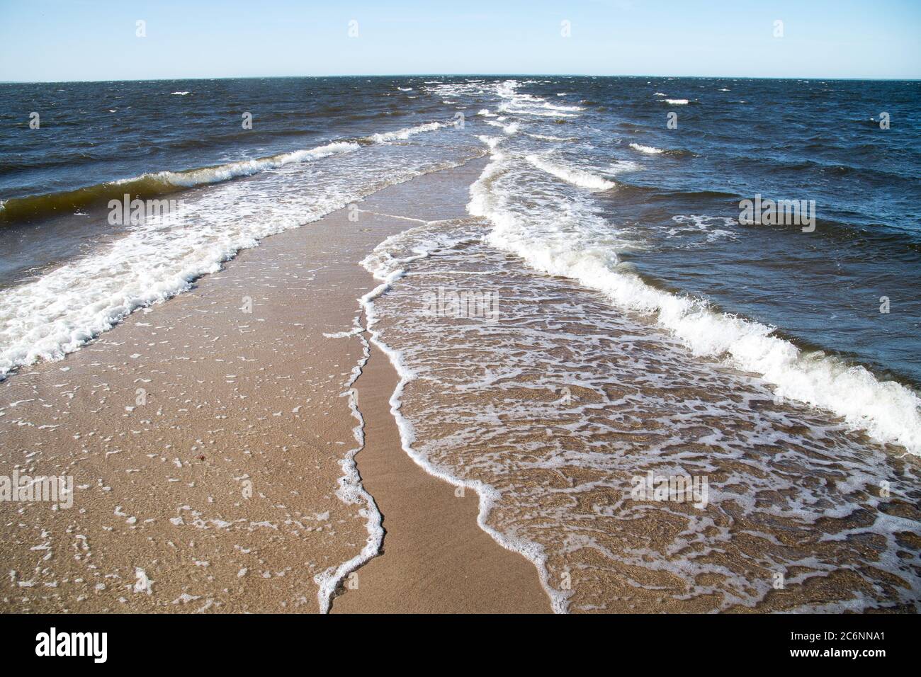 Sandy Cypel Rewski on Zatoka Pucka (Bay of Puck) in Rewa, Poland May ...