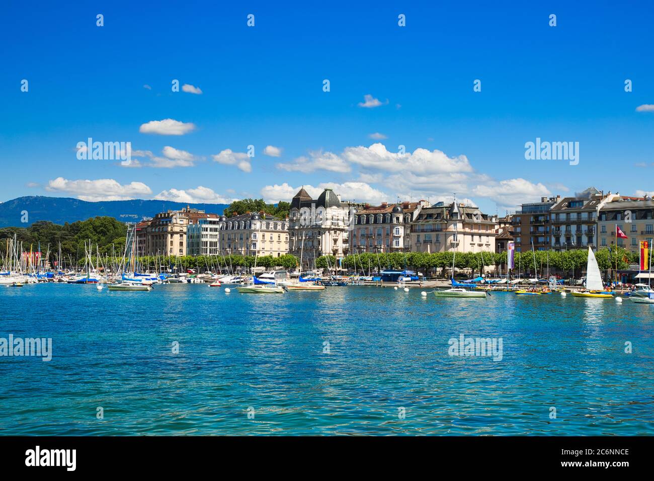 Geneva Cityscape during a Summer Sunny Day, Switzerland, Europe Stock ...