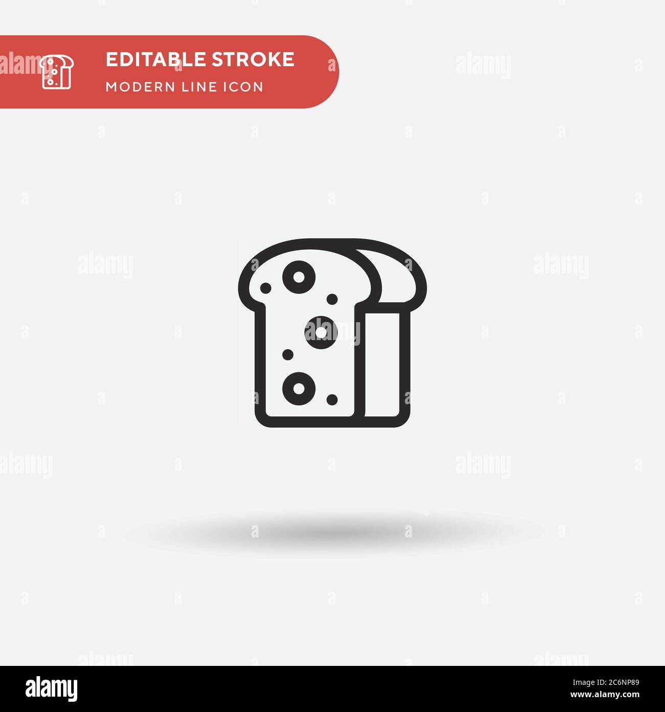 Toast Simple vector icon. Illustration symbol design template for web ...