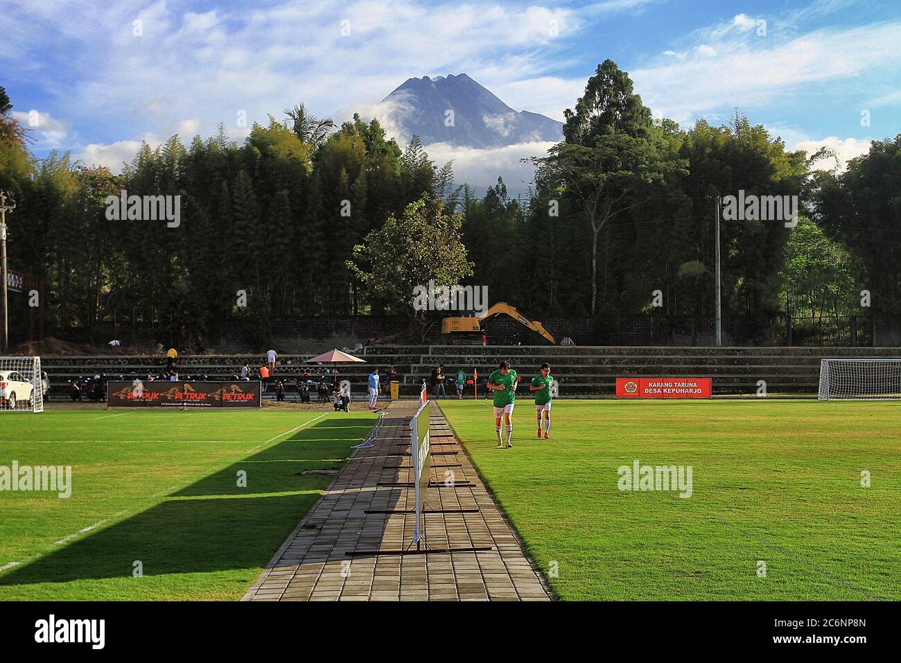 Sleman, Indonesia. 11th July, 2020. The view of Mount Merapi at ...