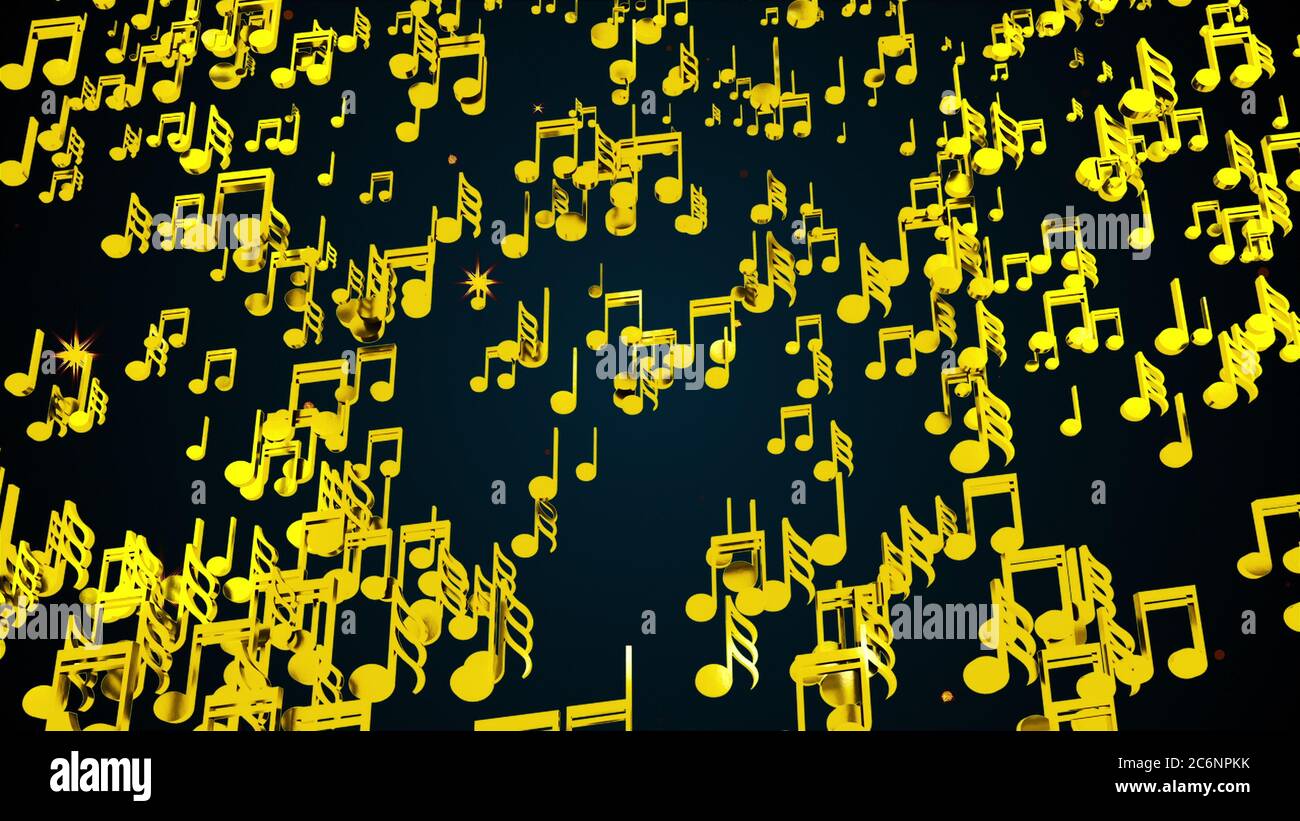 Golden musical symbols hi-res stock photography and images - Alamy