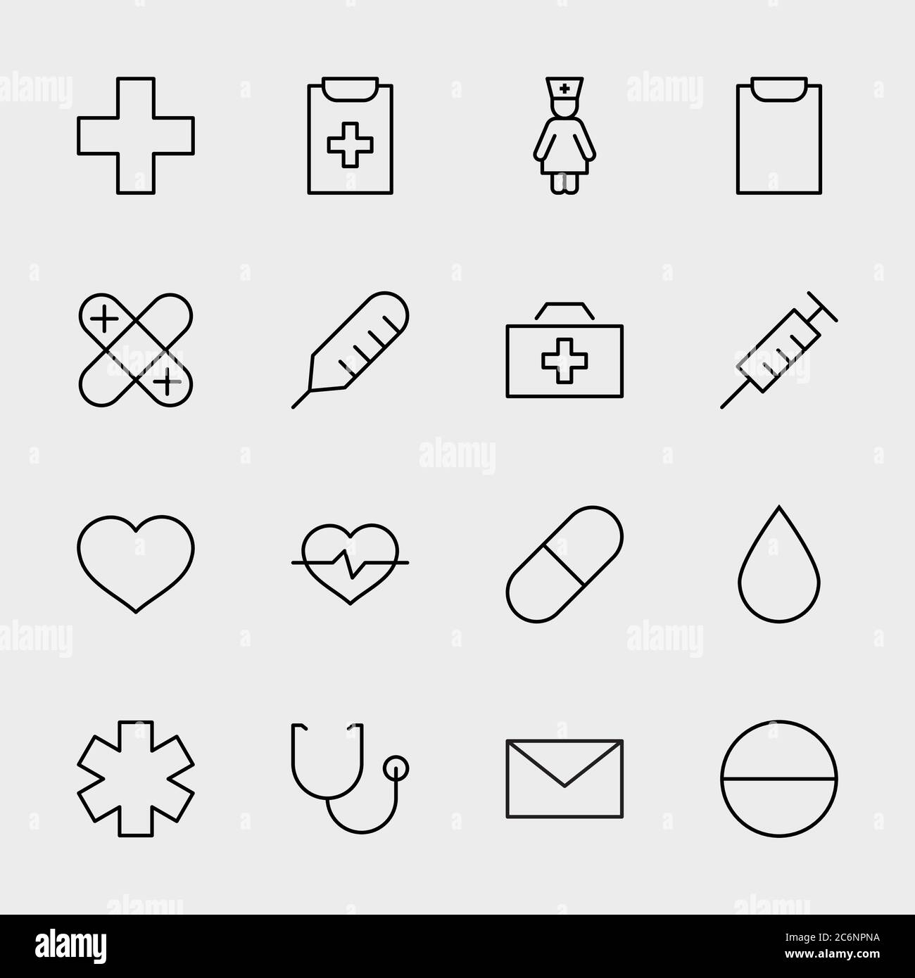 Doctor nurse line vector Stock Vector Images - Alamy