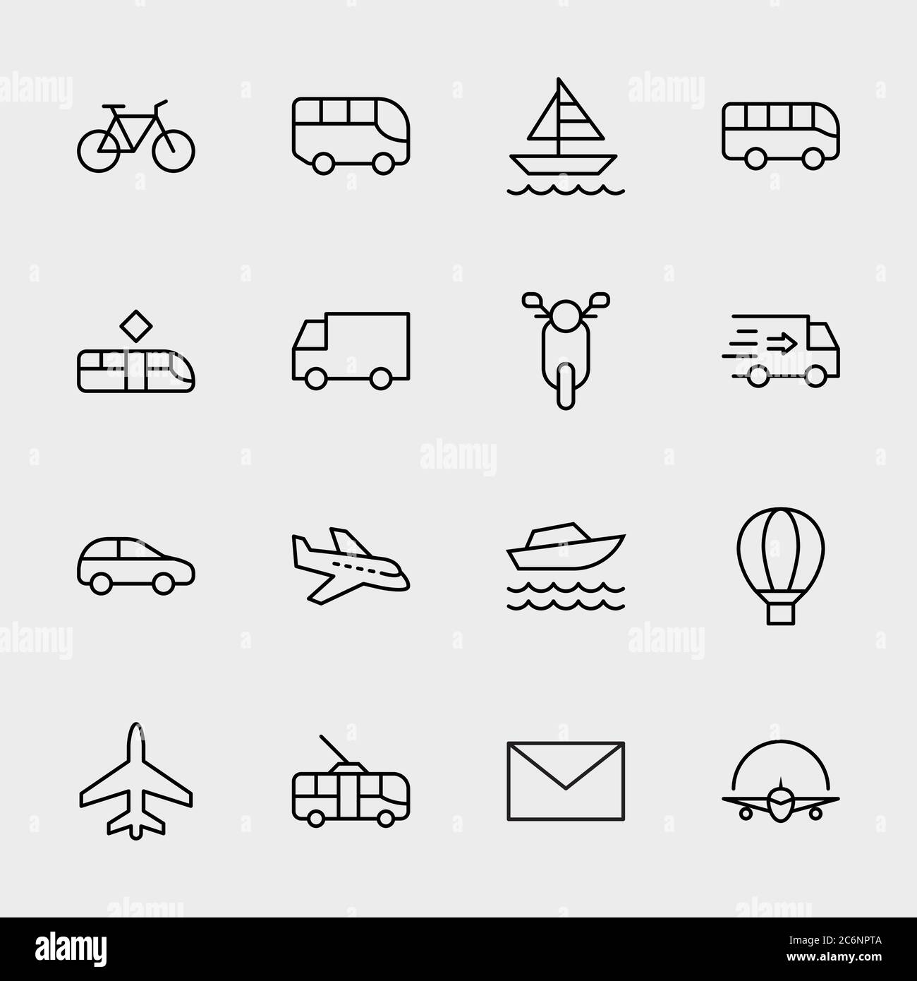 Air taxi bus icon Black and White Stock Photos & Images - Alamy