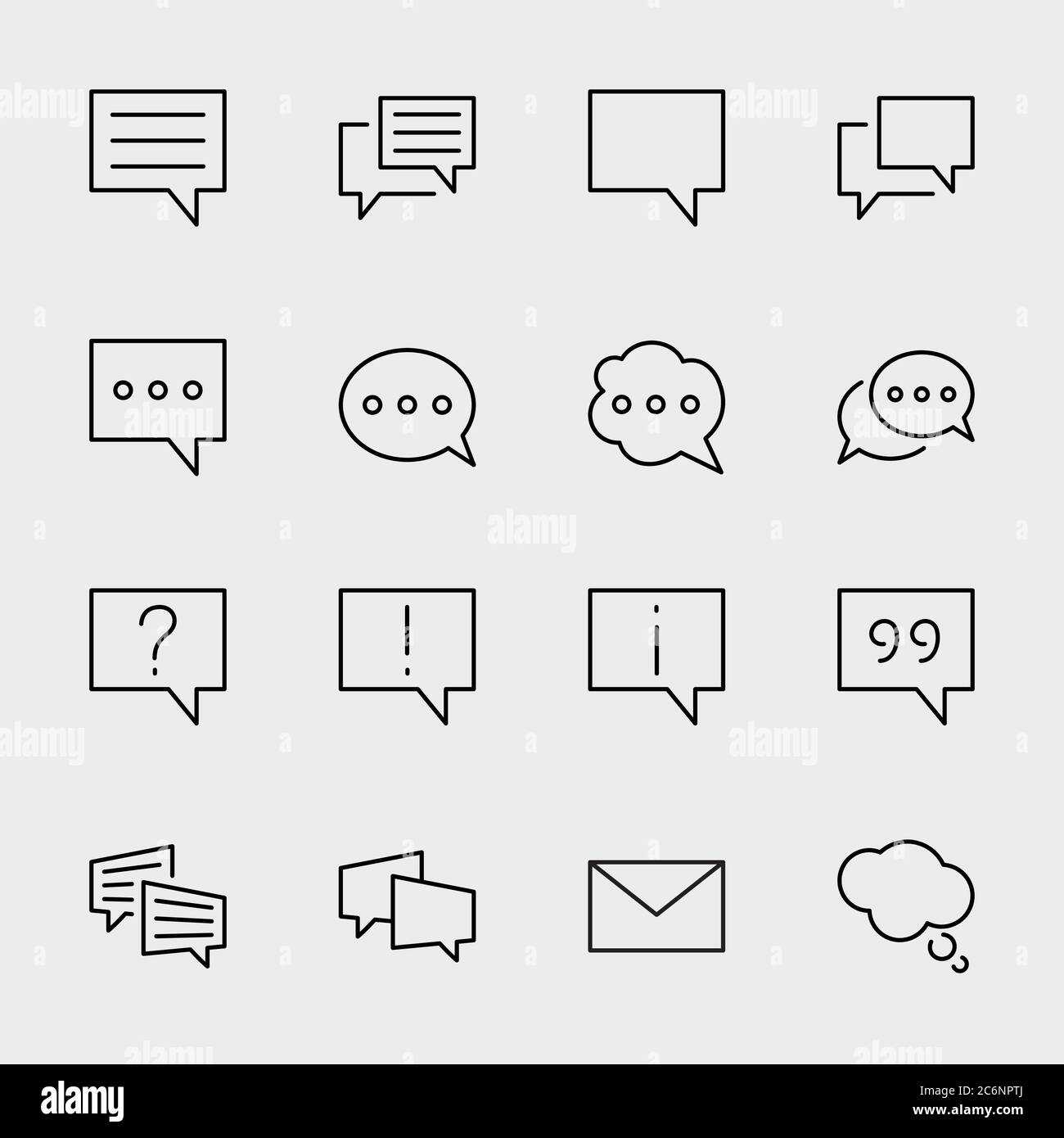 Talk line art Stock Vector Images - Alamy