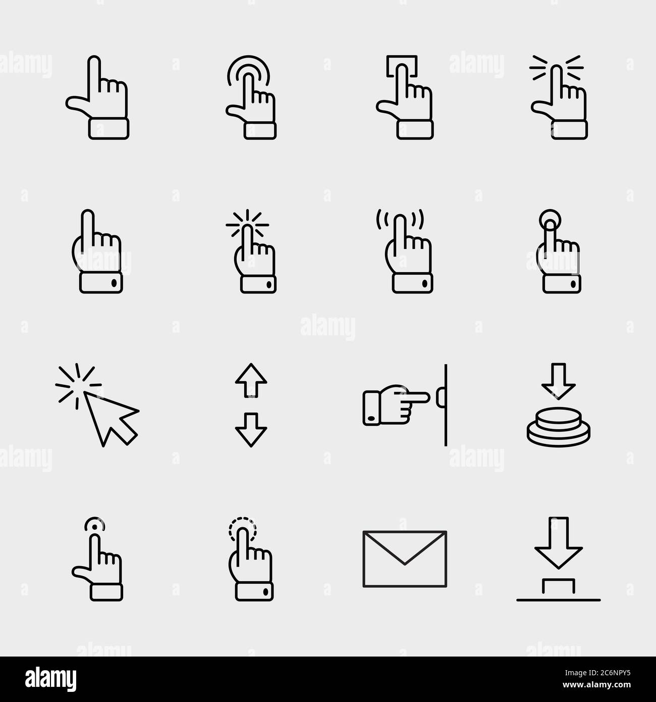 Mouse hand arrow cursor set hi-res stock photography and images - Alamy