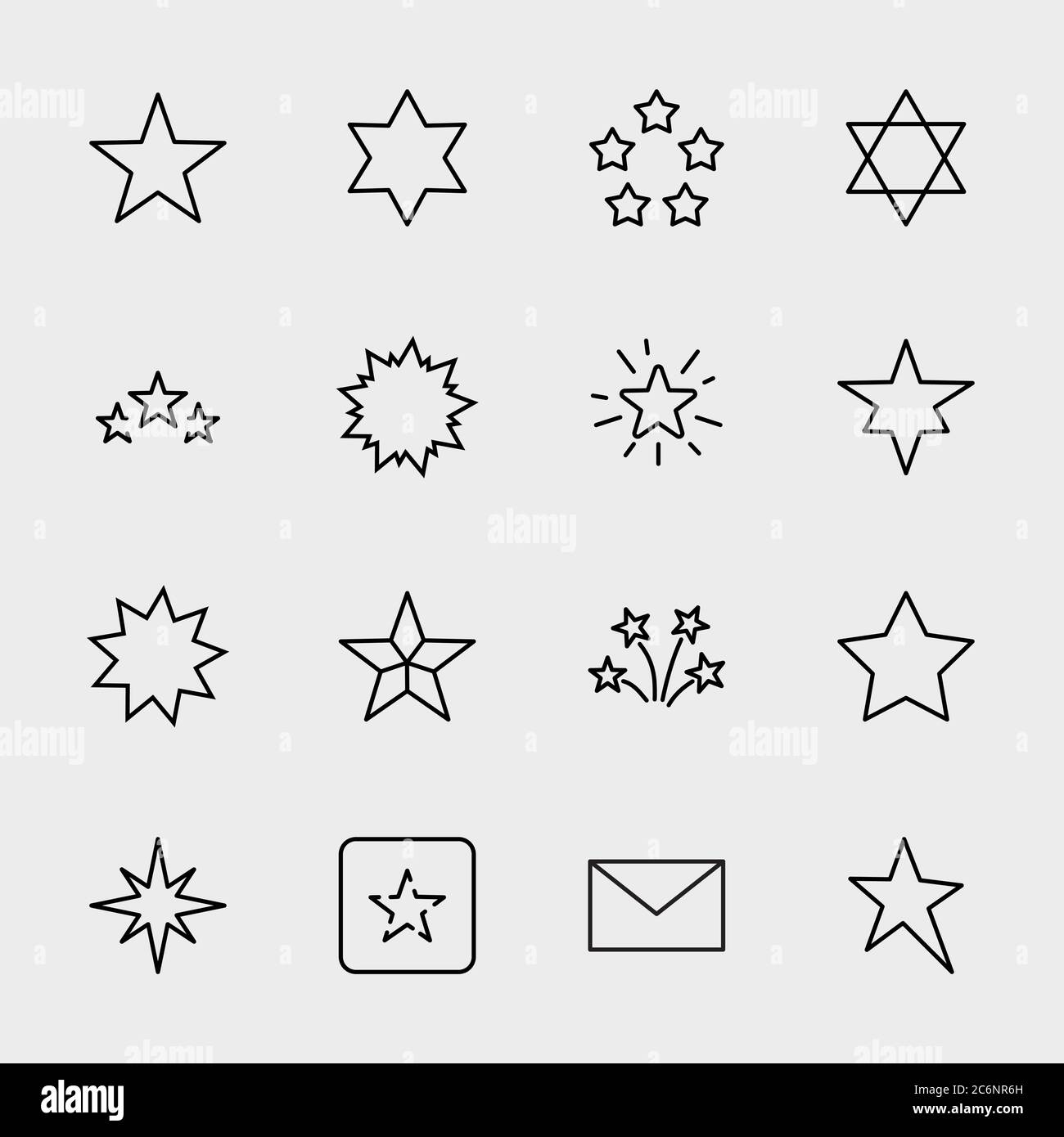 Starry icons Black and White Stock Photos & Images - Alamy